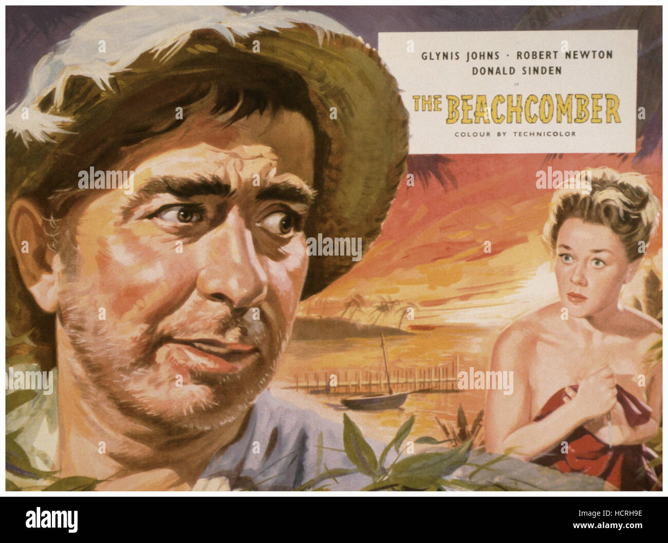 THE BEACHCOMBER, from left: Robert Newton, Glynis Johns, 1954 Stock Photo - Alamy