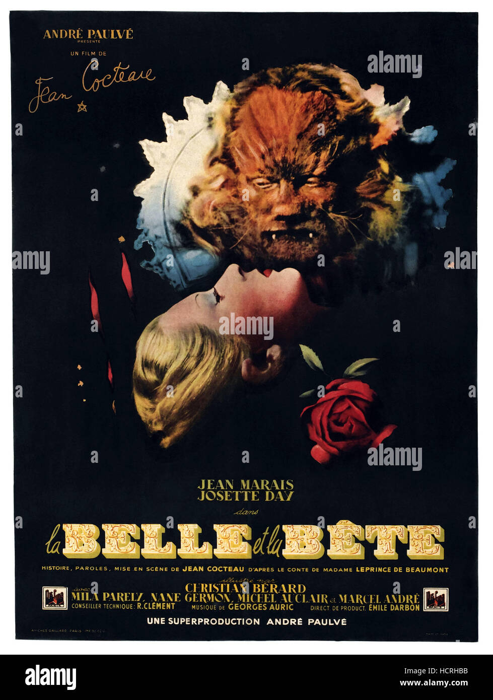 BEAUTY AND THE BEAST, (aka LA BELLE ET LA BETE), French poster, from ...