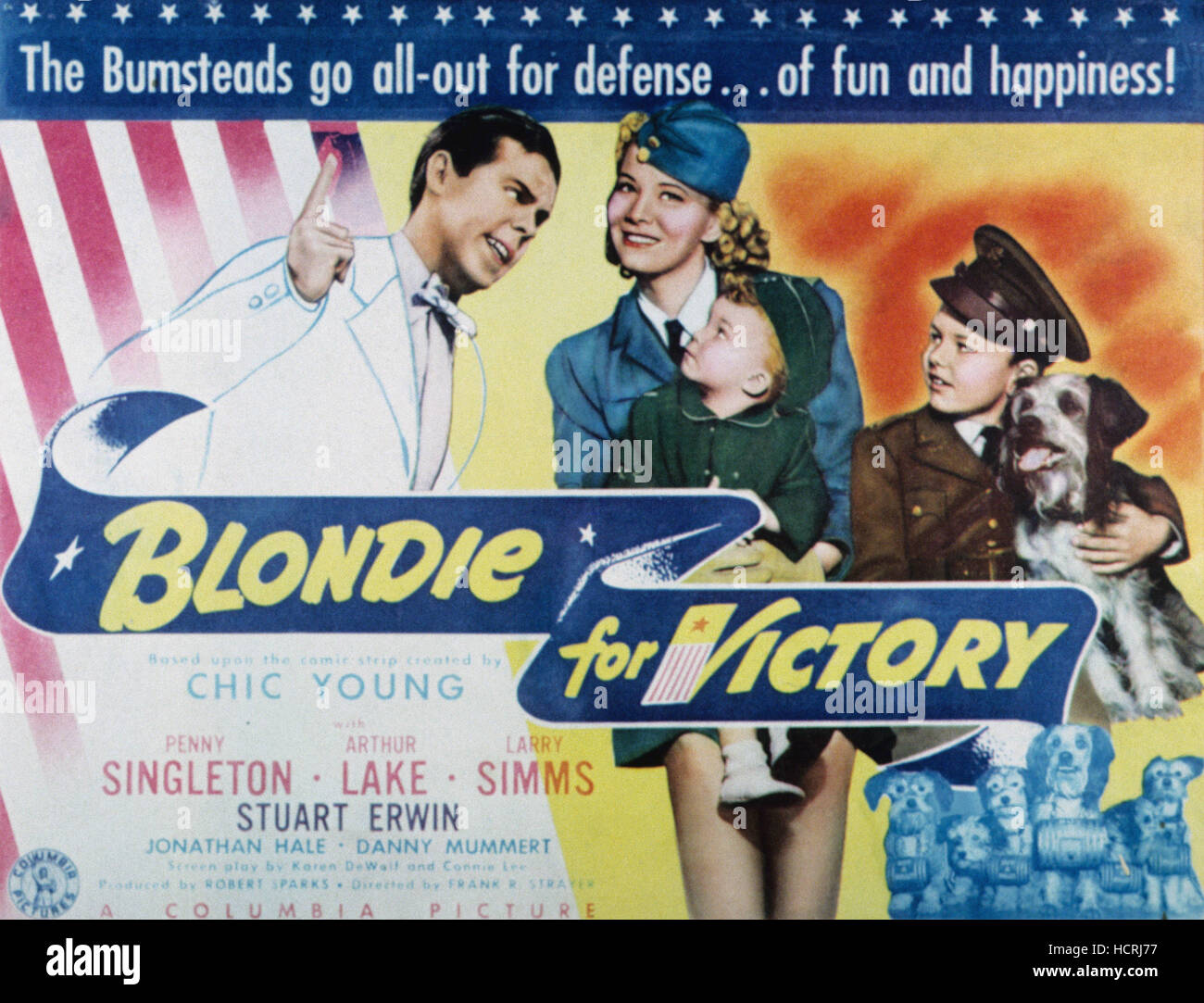 BLONDIE FOR VICTORY, from left, Arthur Lake, Penny Singleton, Larry ...