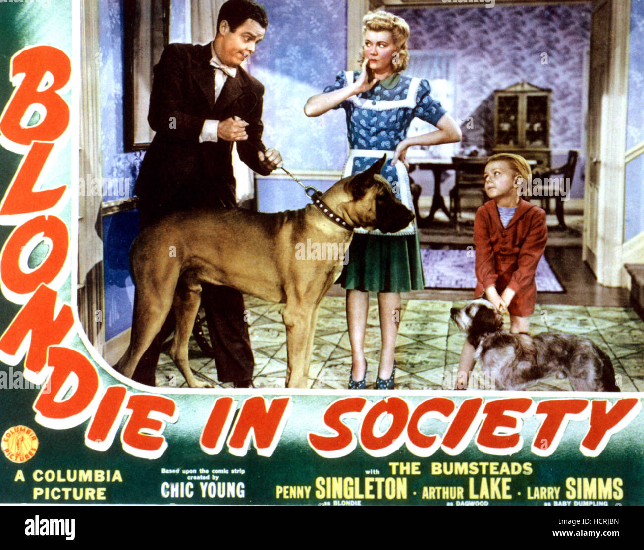 BLONDIE IN SOCIETY, Arthur Lake, Penny Singleton, Larry Simms, 1941 Stock Photo - Alamy