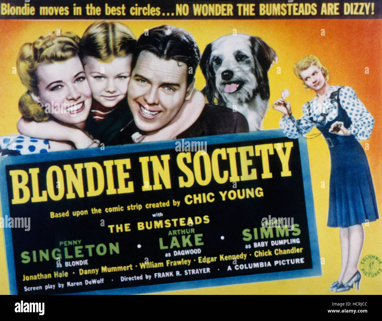 BLONDIE IN SOCIETY, from left, Penny Singleton, Larry Simms, Arthur ...