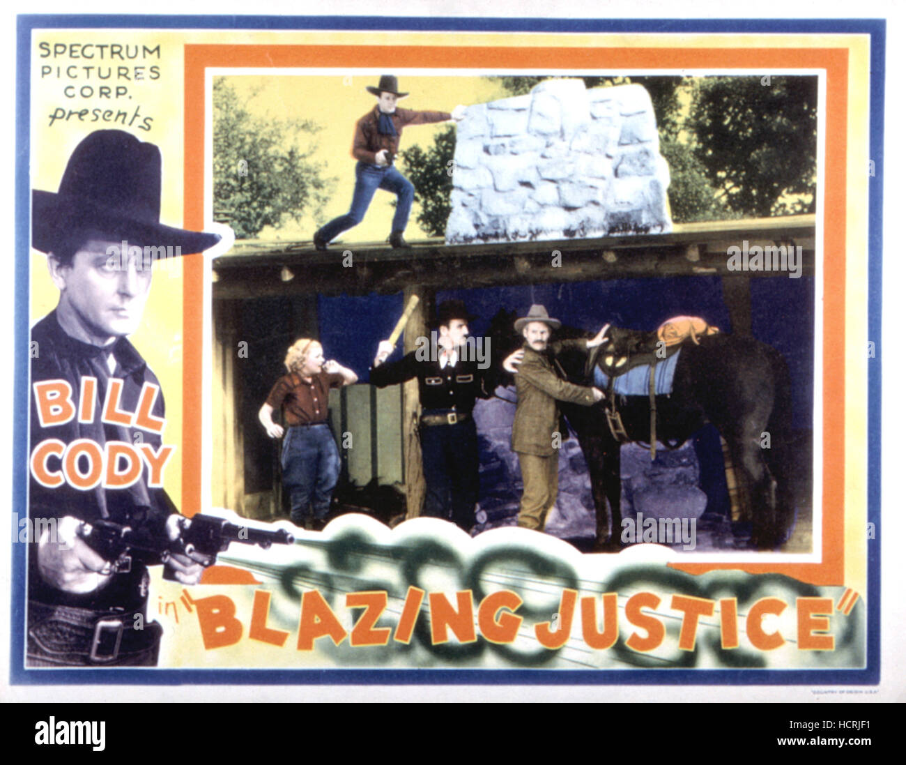 BLAZING JUSTICE, Gertrude Messinger, Bill Cody, Budd Buster, 1936 Stock ...