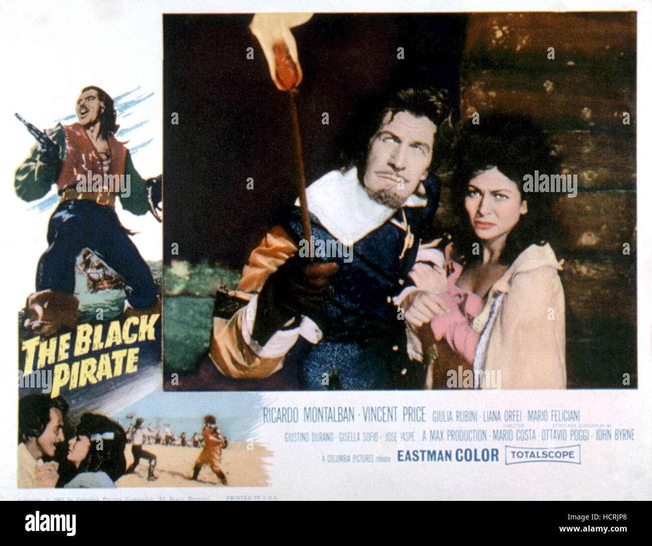 THE BLACK PIRATE, Vincent Price, Giulia Rubini, 1961 Stock Photo - Alamy