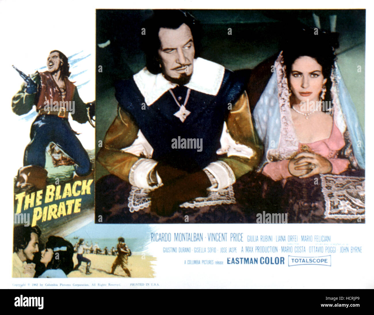 THE BLACK PIRATE, Vincent Price, Giulia Rubini, 1961 Stock Photo - Alamy