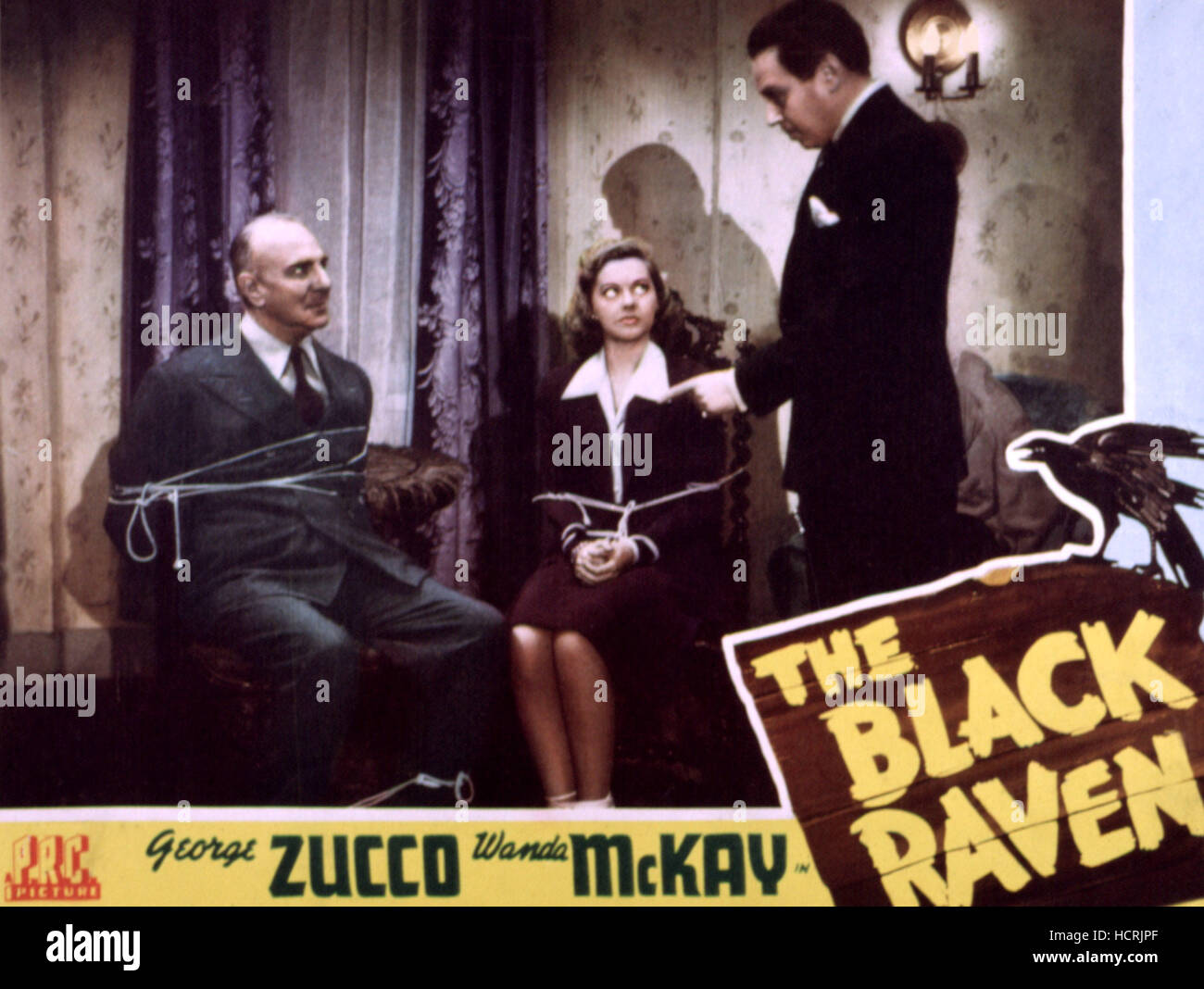 THE BLACK RAVEN, George Zucco, Wanda McKay, 1943 Stock Photo - Alamy