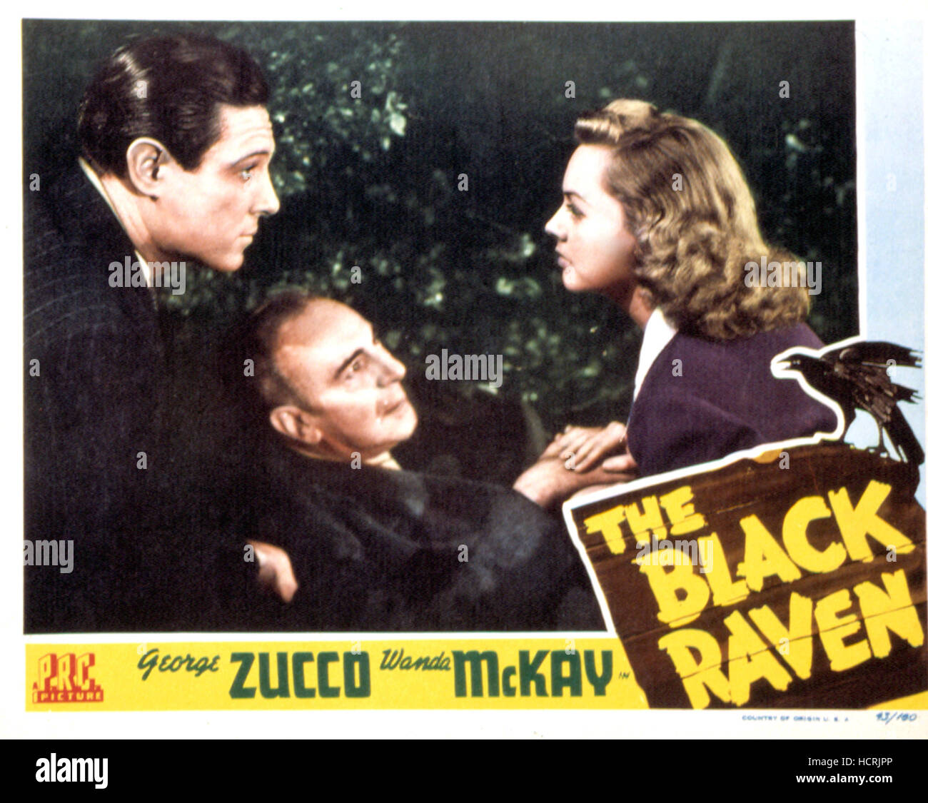 THE BLACK RAVEN, George Zucco, Wanda McKay, 1943 Stock Photo - Alamy