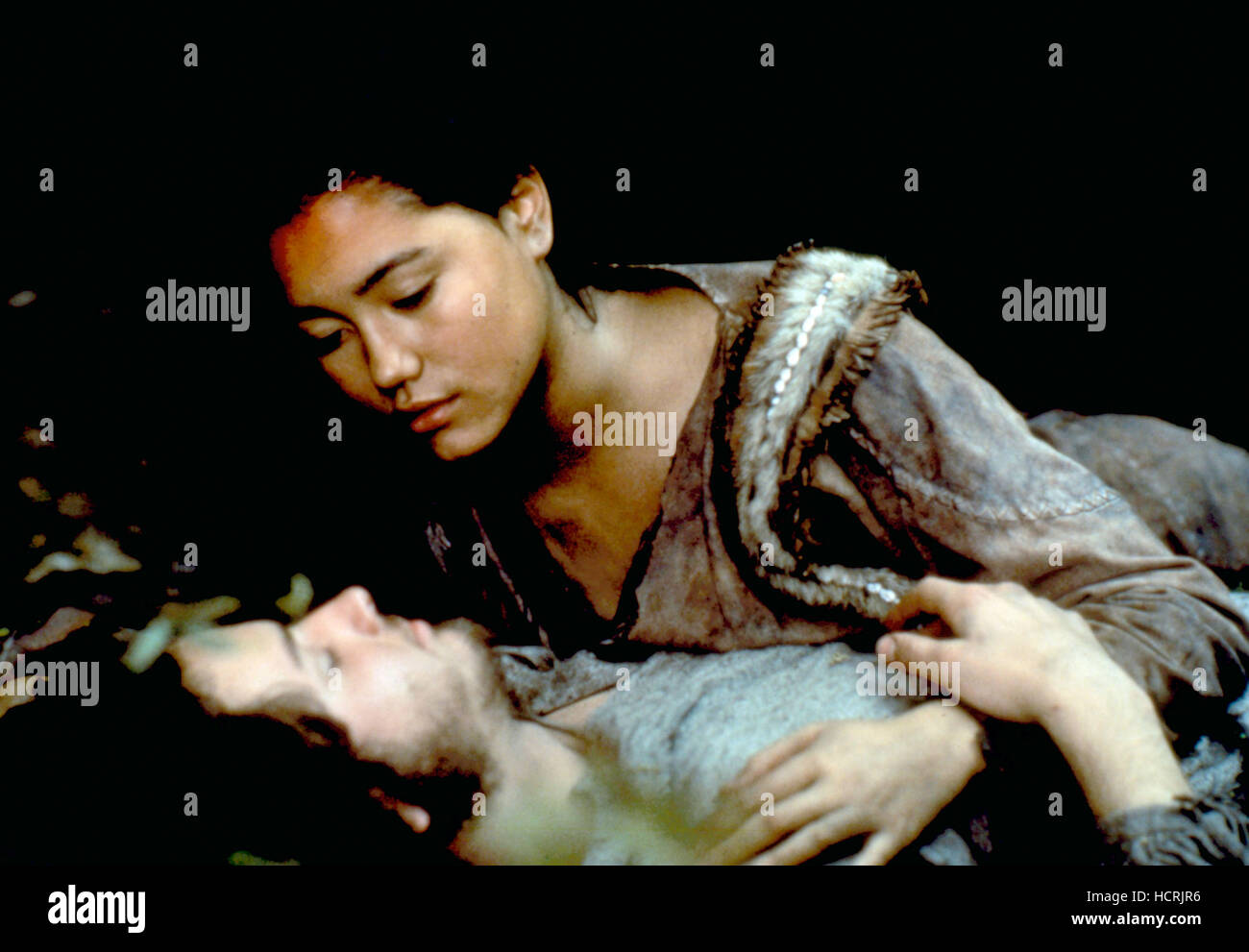 THE BLACK ROBE, Aden Young, Sandrine Holt, 1991. ©Samuel Goldwyn Films ...