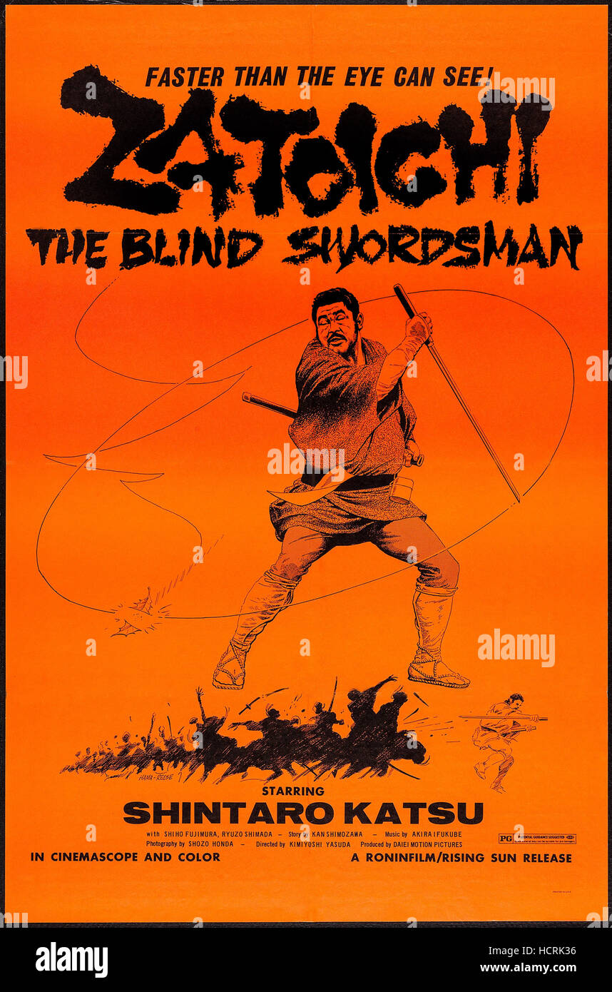 THE BLIND SWORDSMAN: ZATOICHI, (aka ZATOICHI ON THE ROAD), US poster ...