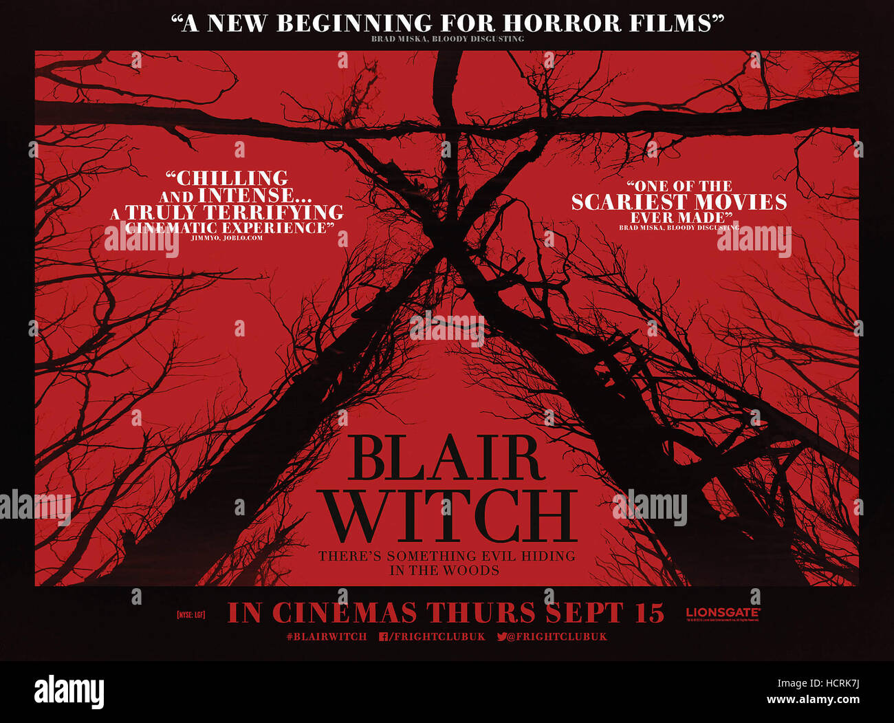 BLAIR WITCH, British poster, 2016. ©Lionsgate/courtesy Everett ...