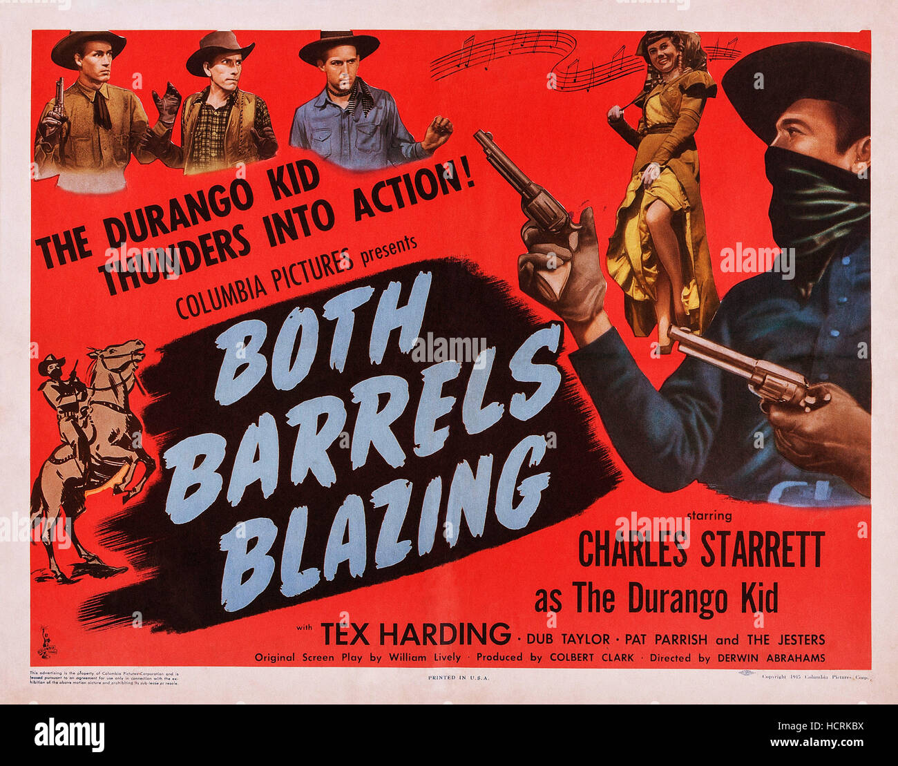 BOTH BARRELS BLAZING, Charles Starrett (center), 1945 Stock Photo - Alamy