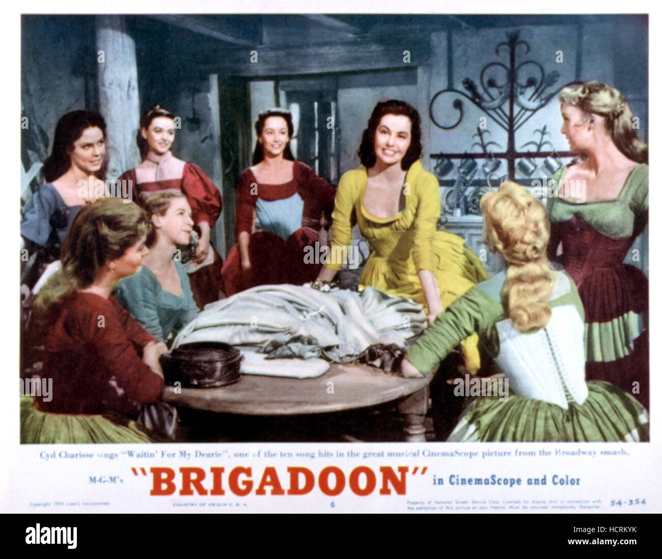 BRIGADOON, Virginia Bosler, Cyd Charisse, 1954 Stock Photo - Alamy