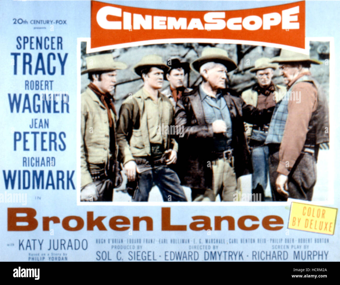 BROKEN LANCE, Robert Wagner, Hugh O'Brian, Earl Holliman, Spencer Tracy ...