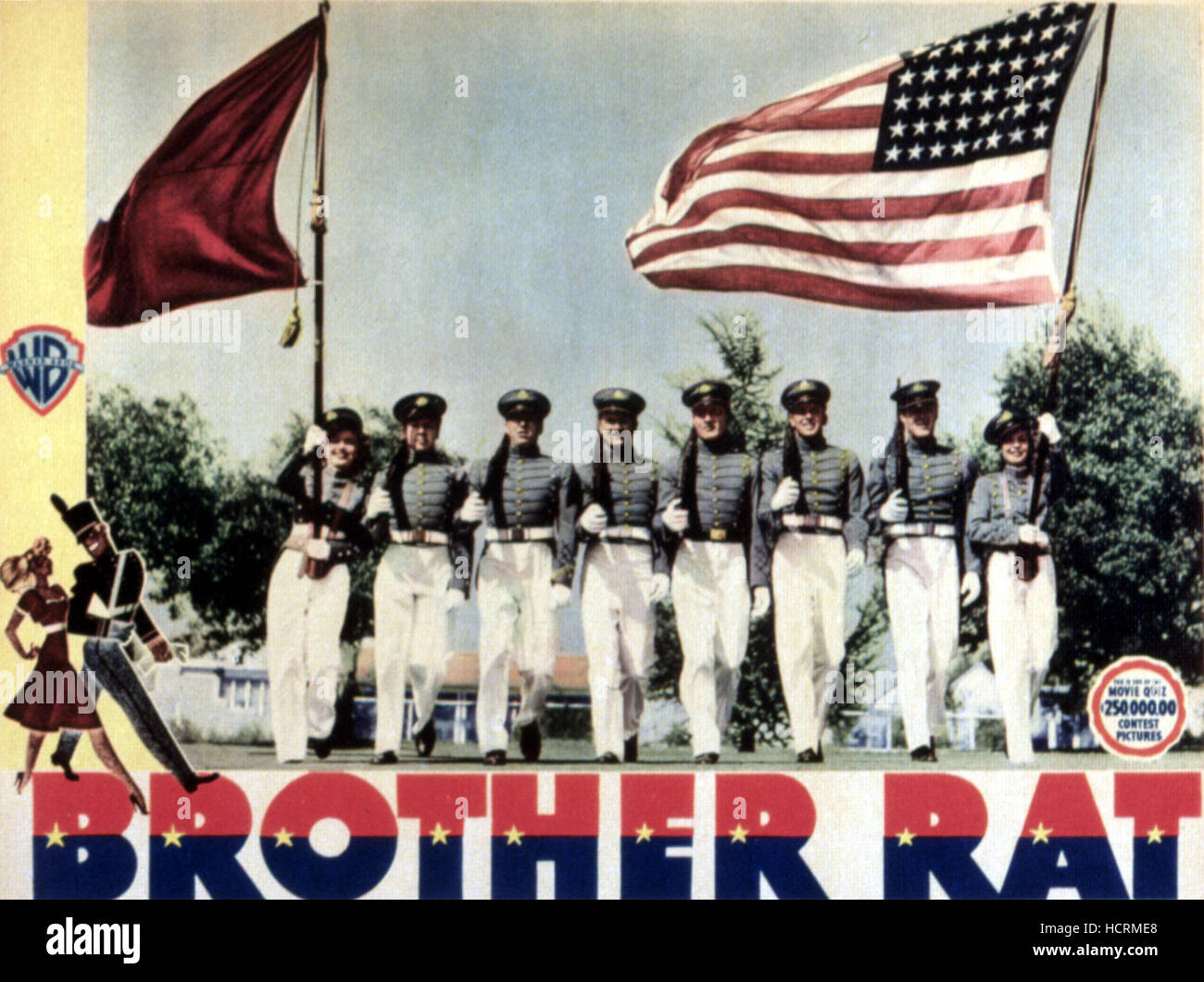 BROTHER RAT, Jane Bryan, William Tracy, Eddie Albert, Wayne Morris ...