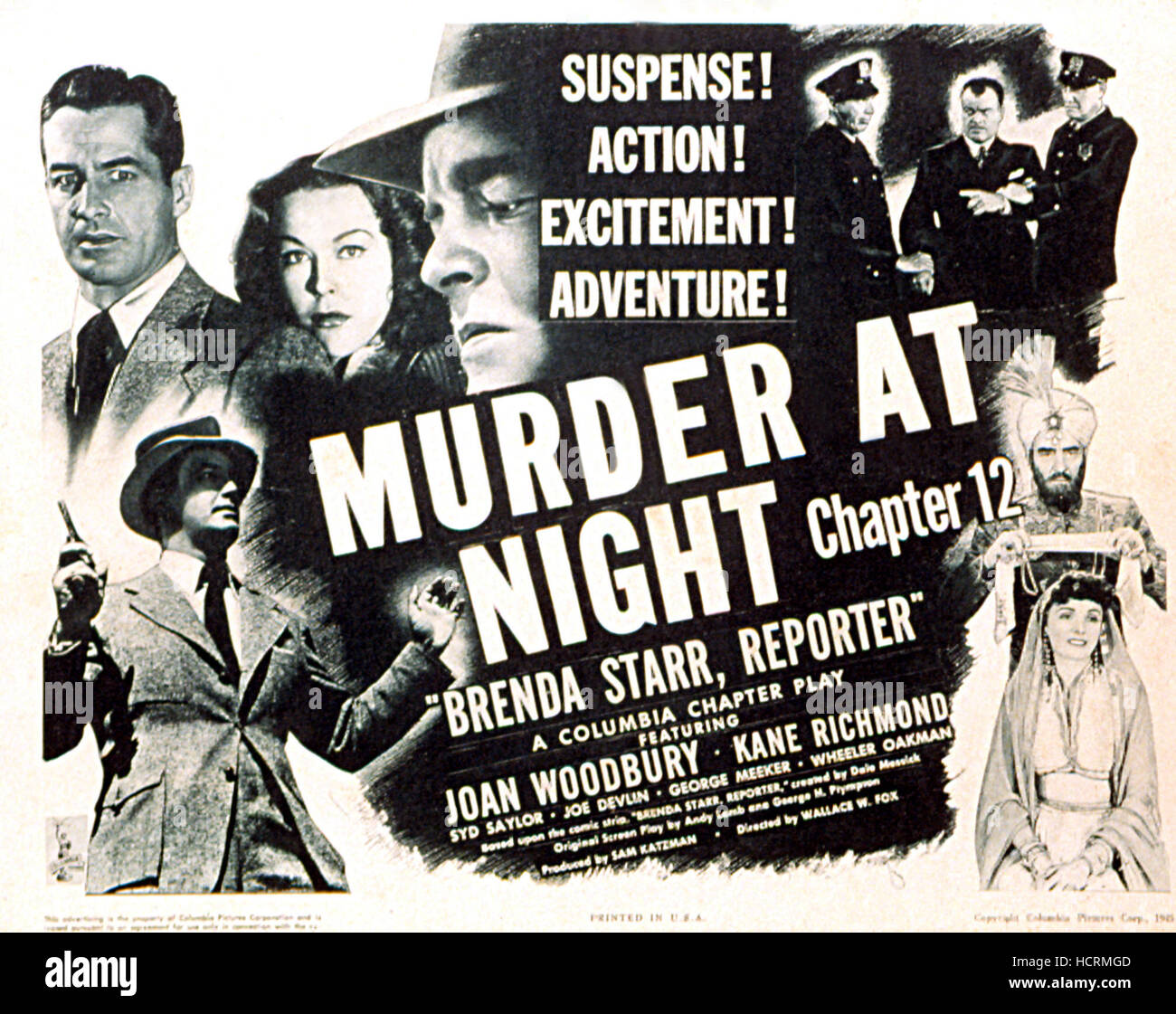 BRENDA STARR, REPORTER, Joan Woodbury, Kane Richmond, 1945, serial ...