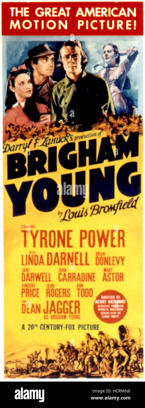 BRIGHAM YOUNG, Linda Darnell, Tyrone Power, Dean Jagger, Mary Astor, 1940, (c) 20th Century Fox ...