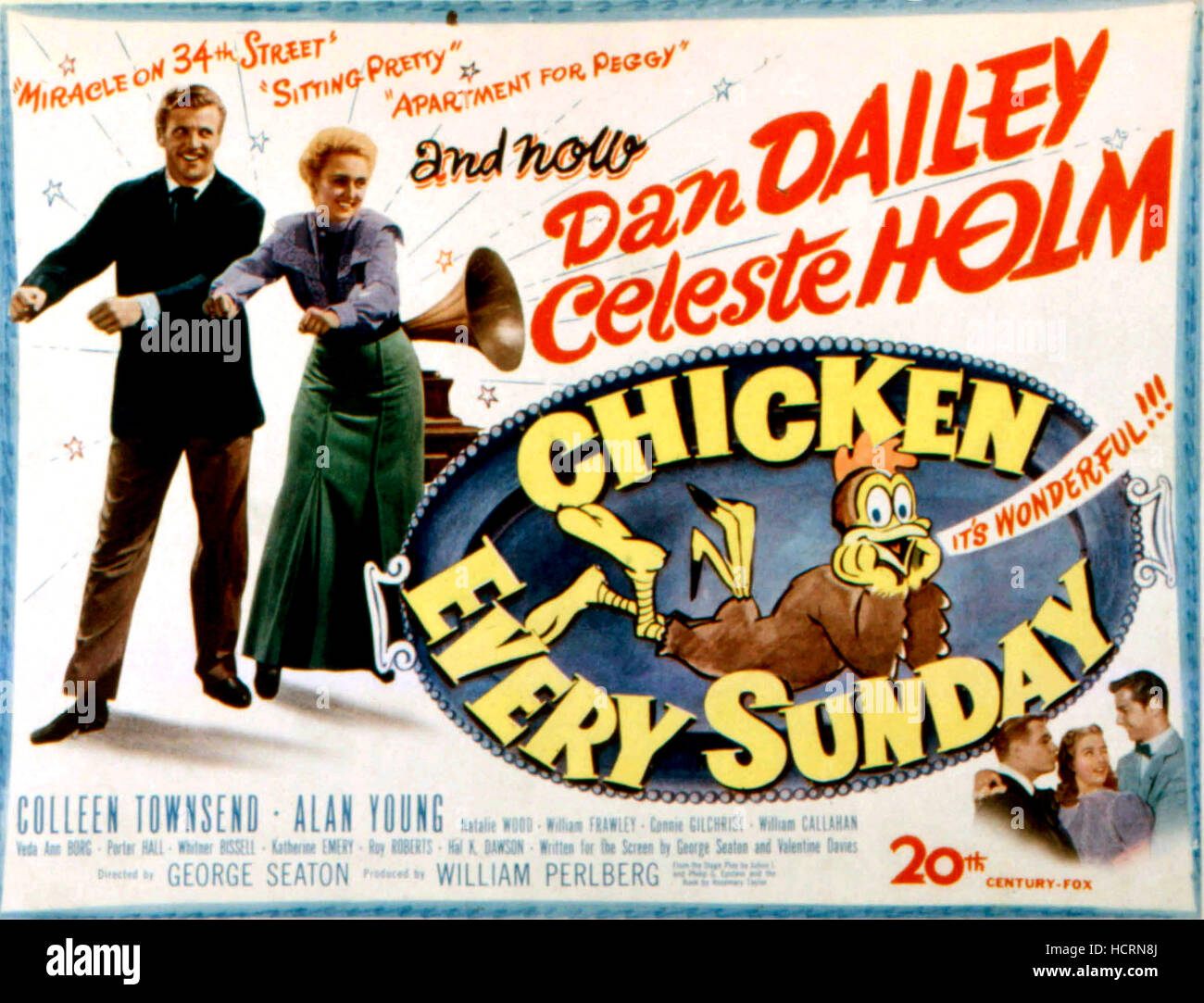 CHICKEN EVERY SUNDAY, Dan Dailey, Celeste Holm, Alan Young, Colleen ...