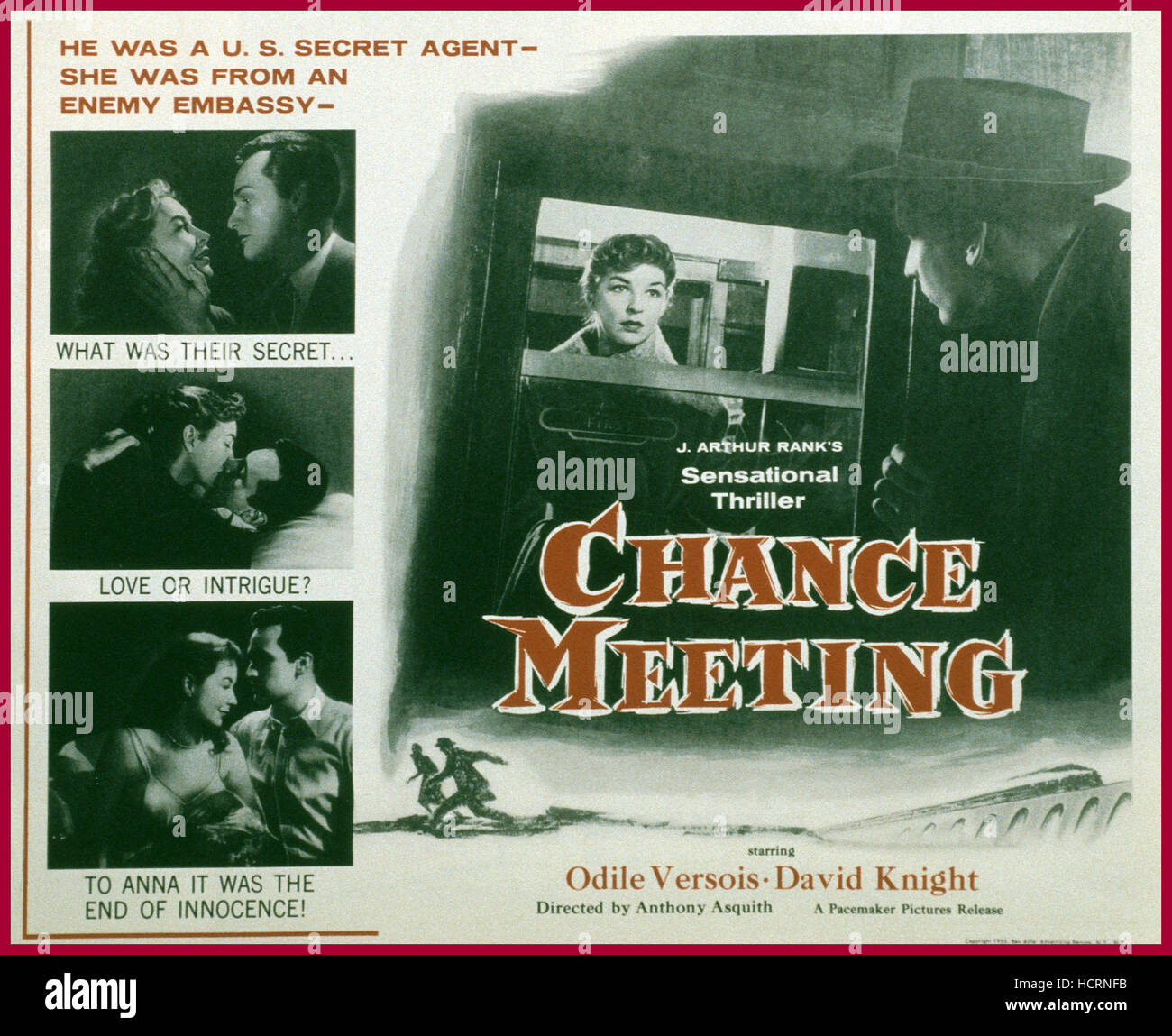 CHANCE MEETING, (aka THE YOUNG LOVERS), all pictures from left: Odile ...