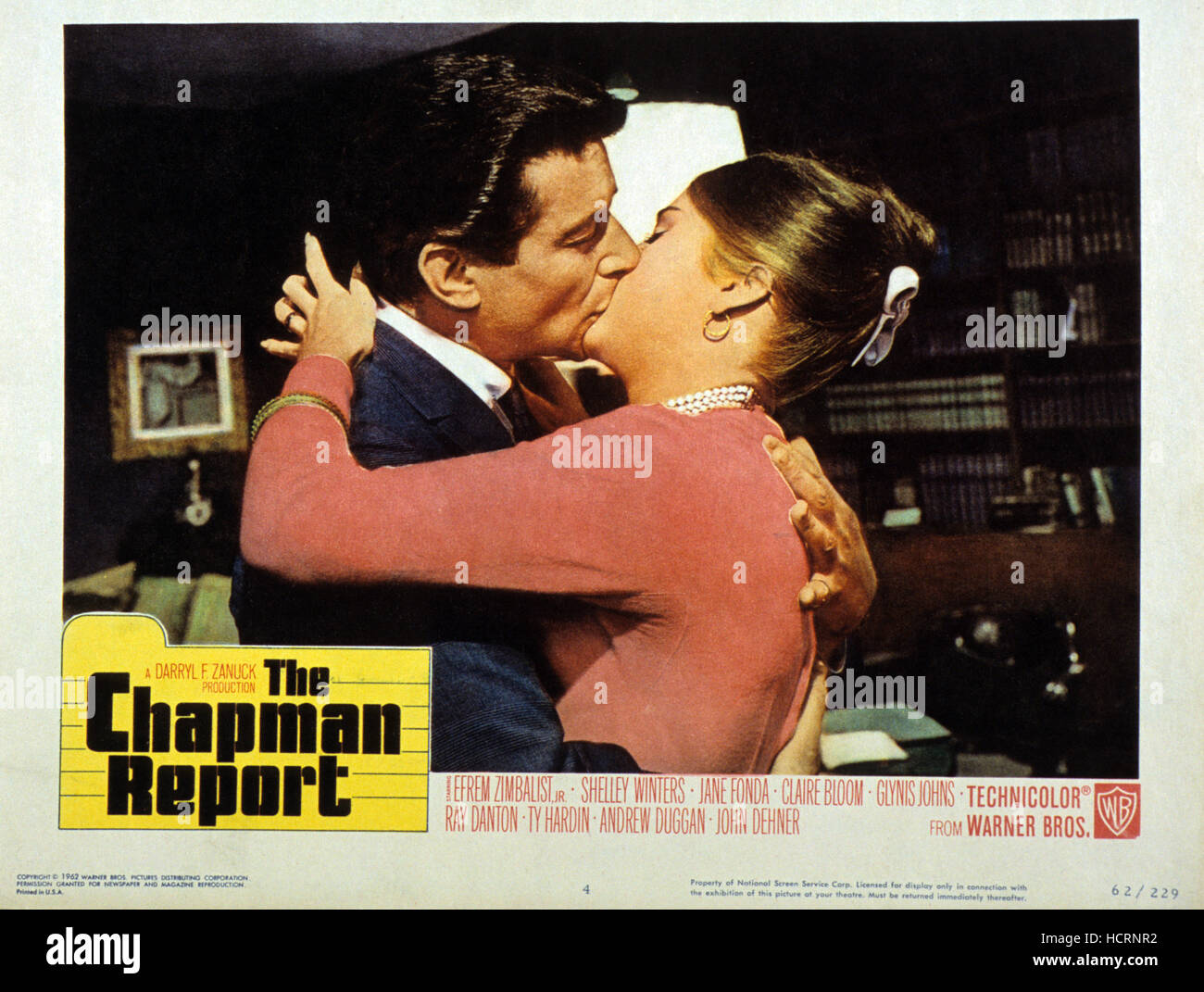THE CHAPMAN REPORT, from left: Efrem Zimbalist Jr., Jane Fonda, 1962 ...