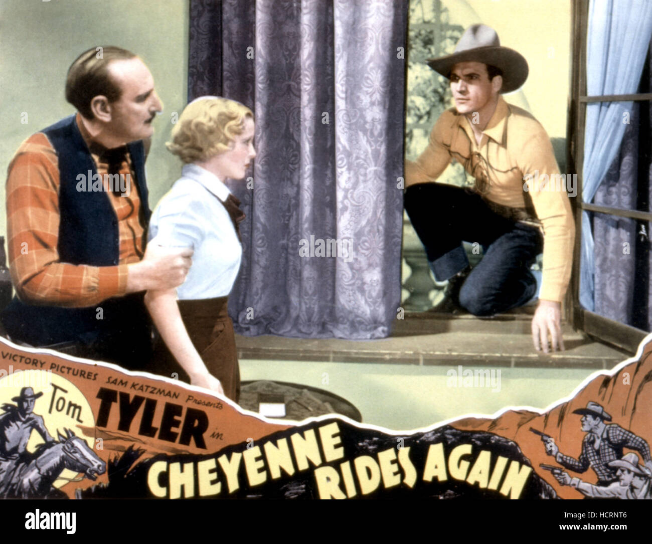 CHEYENNE RIDES AGAIN, Lucile Browne, Tom Tyler, 1937 Stock Photo - Alamy