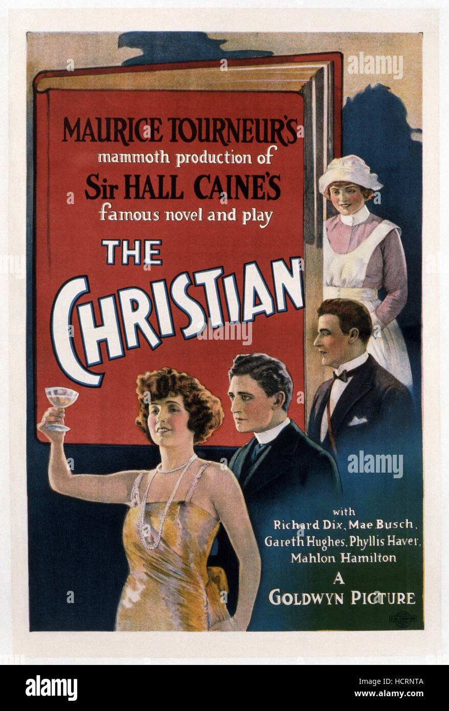 THE CHRISTIAN, from left: Mae Busch, Gareth Hughes, Richard Dix ...