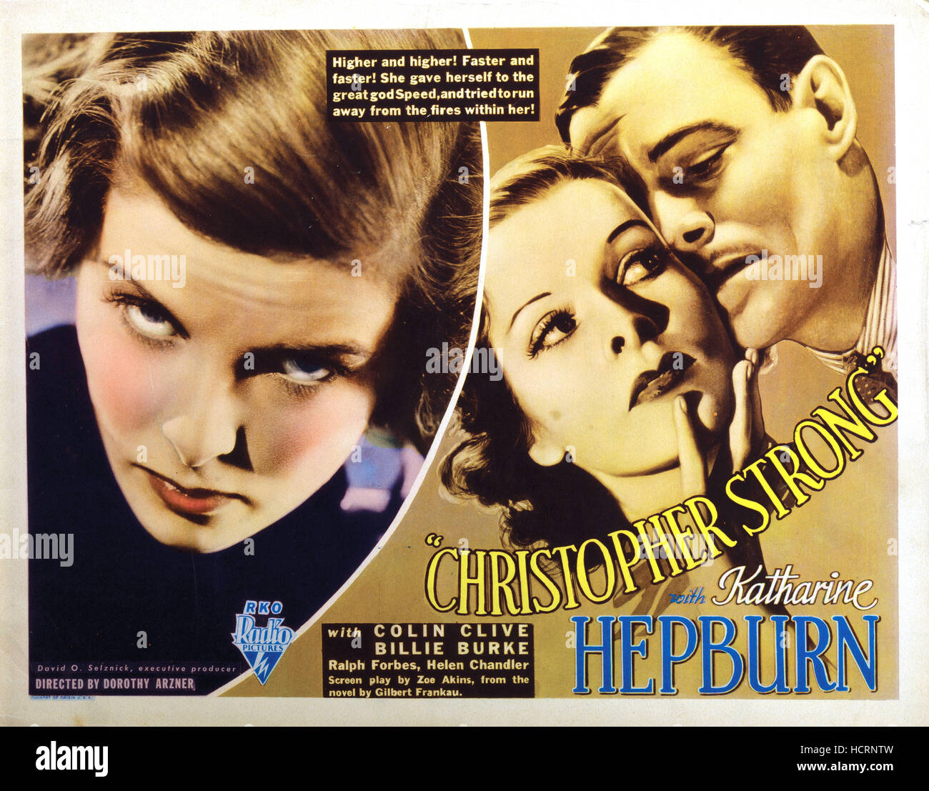 CHRISTOPHER STRONG, US poster, from left: Katharine Hepburn, Colin ...