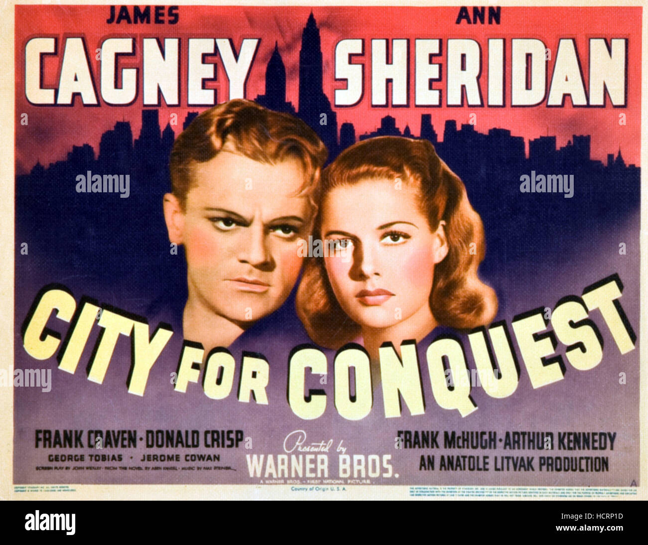 CITY FOR CONQUEST, James Cagney, Ann Sheridan, 1940 Stock Photo - Alamy