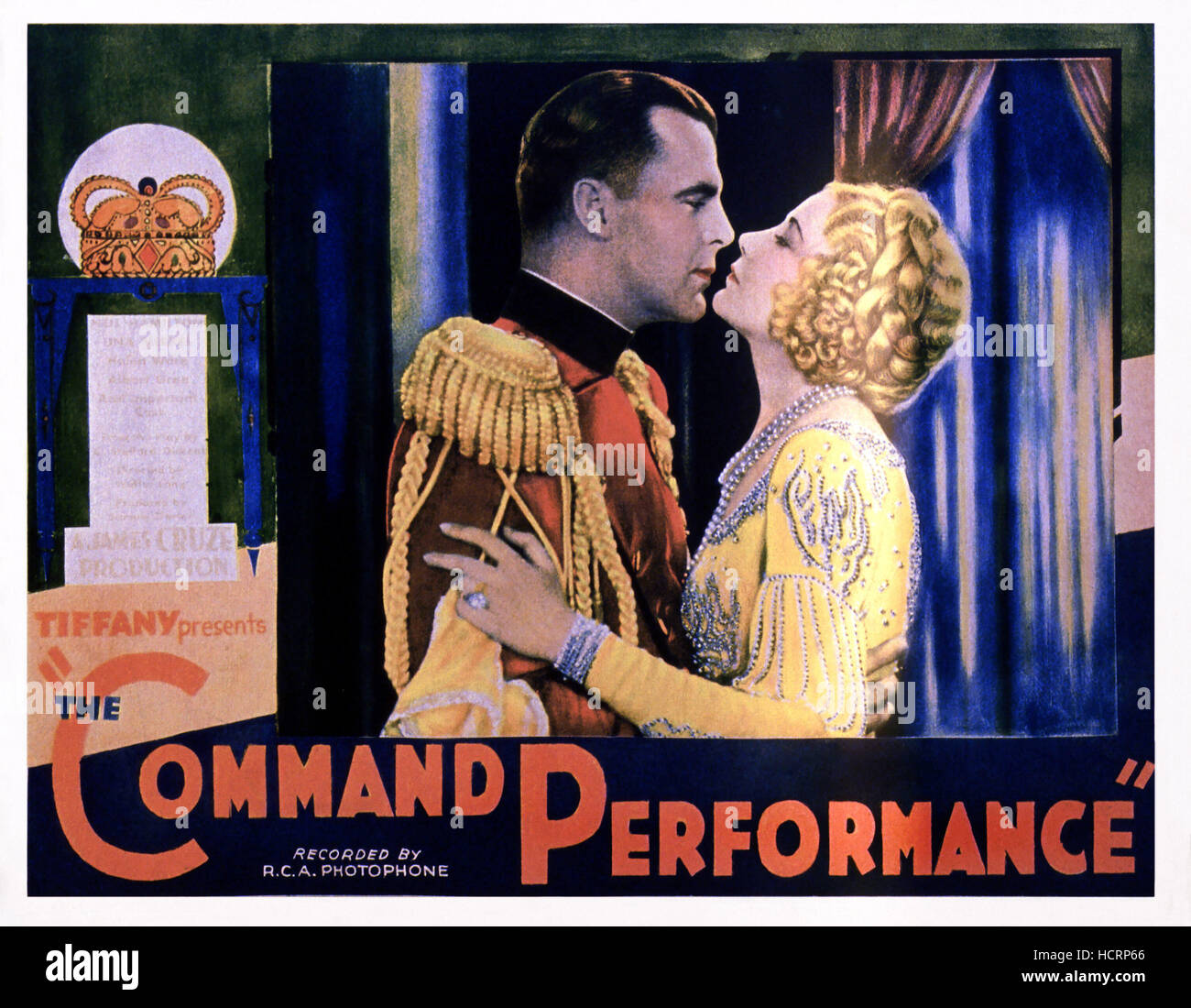 COMMAND PERFORMANCE, US lobbycard, from left: Neil Hamilton, Una Merkel, 1931 Stock Photo - Alamy