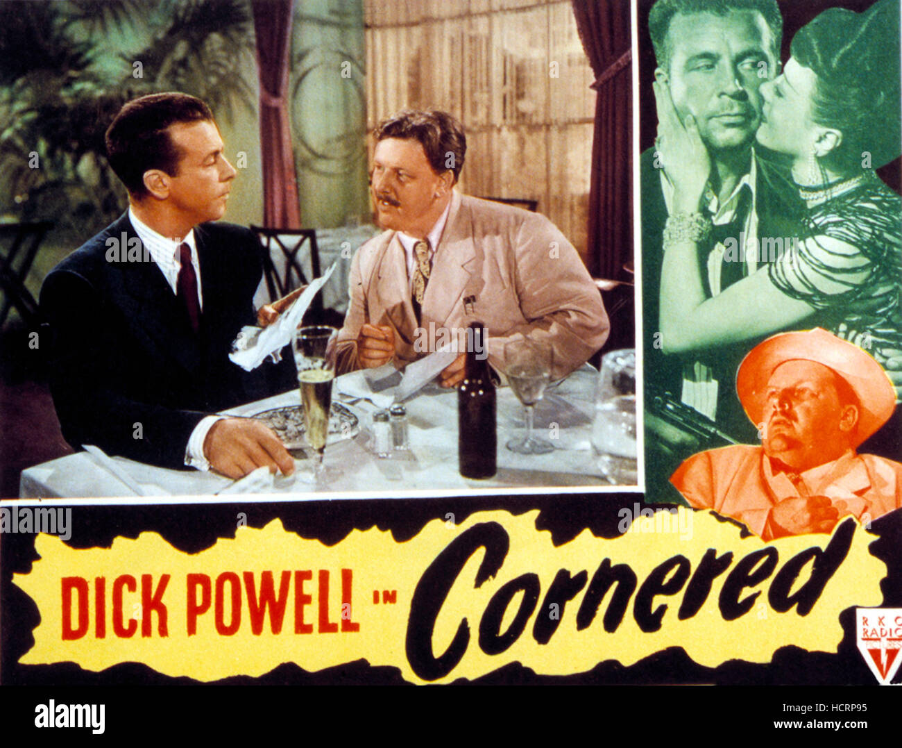 CORNERED, Poster art, Dick Powell, Walter Slezak, 1945 Stock Photo - Alamy
