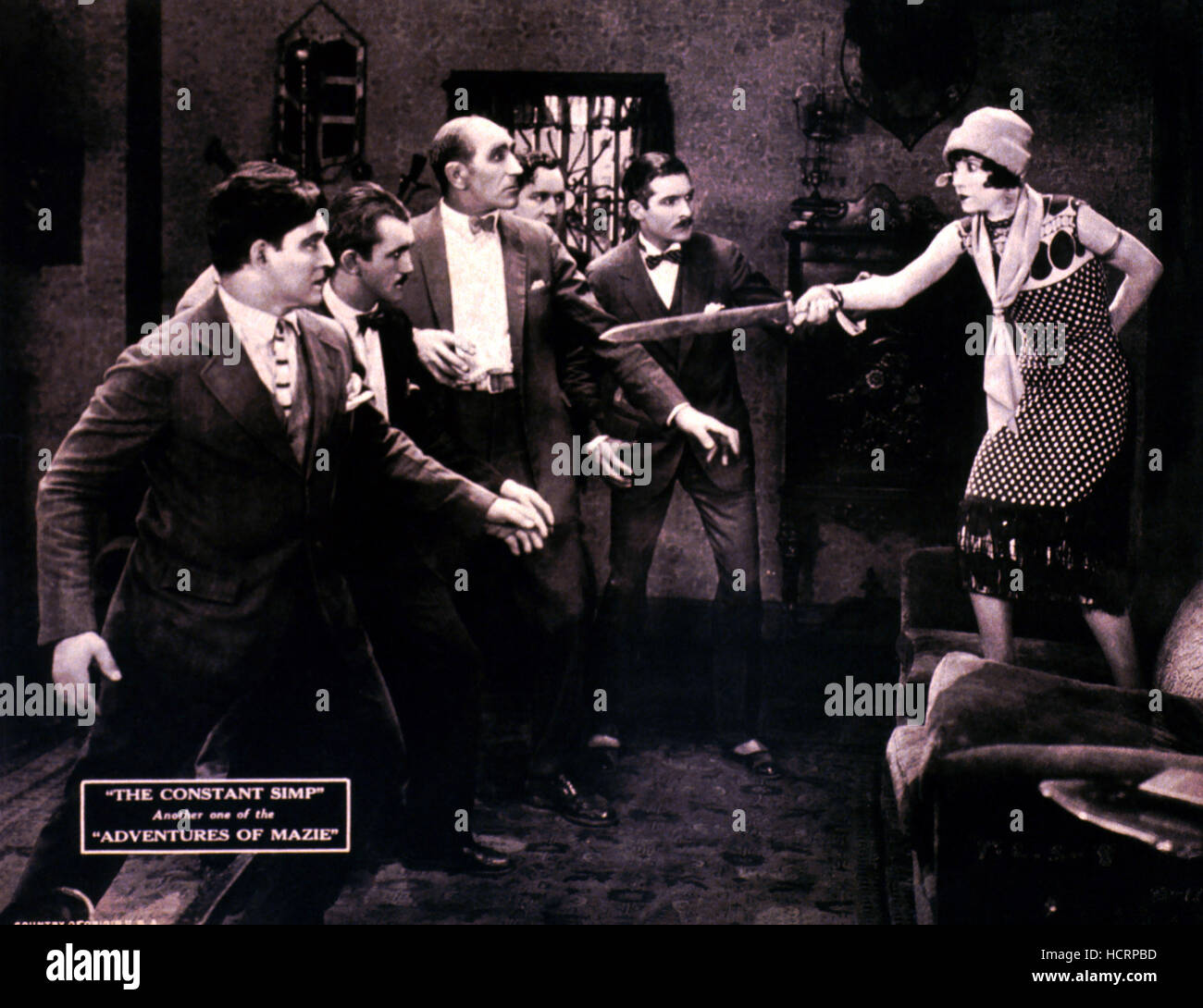 THE CONSTANT SIMP, US lobbycard, Constantine Romanoff (bald), Alberta Vaughn (right), 1925 Stock ...
