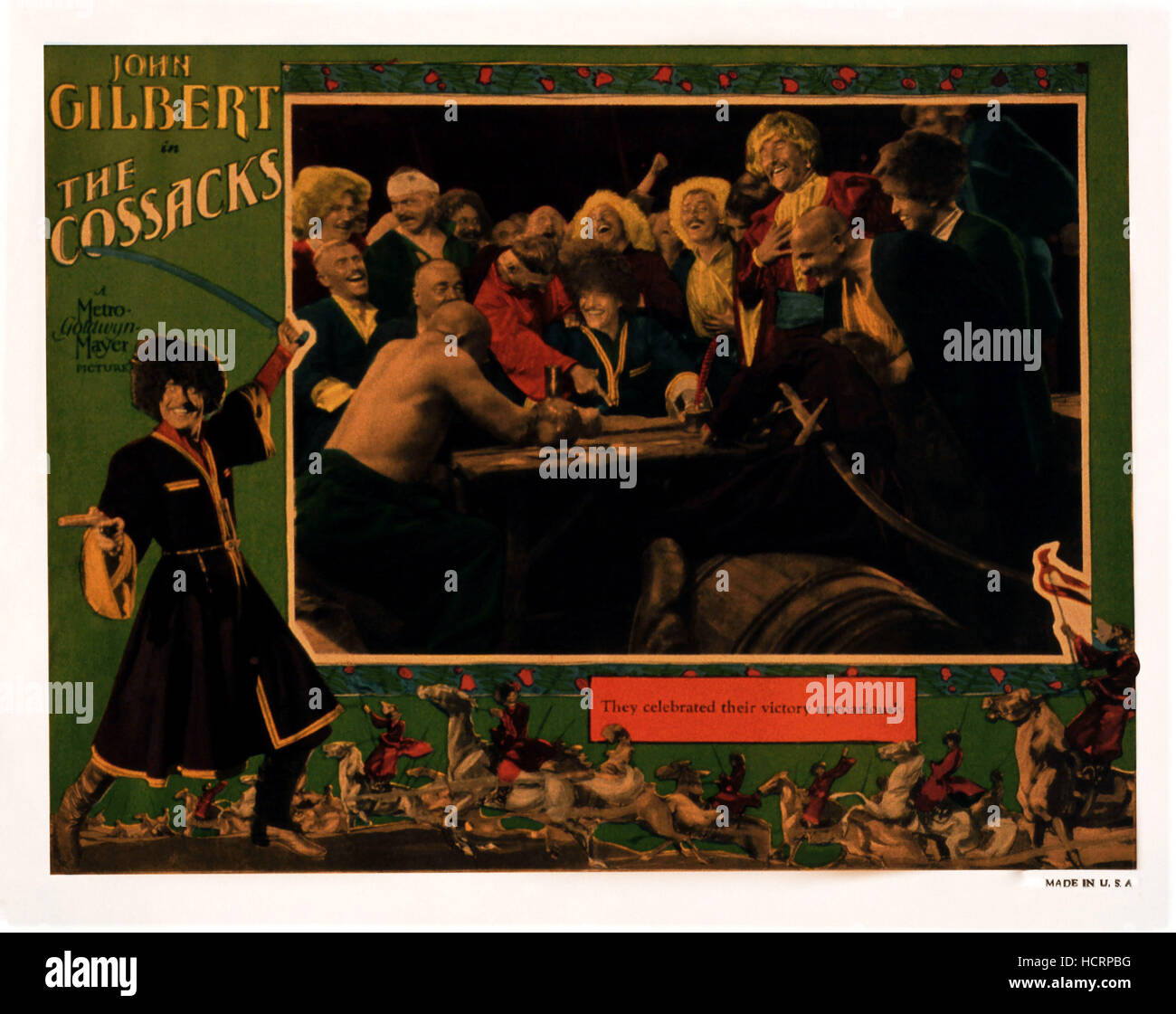 THE COSSACKS, US lobbycard, John Gilbert (left), 1928 Stock Photo - Alamy