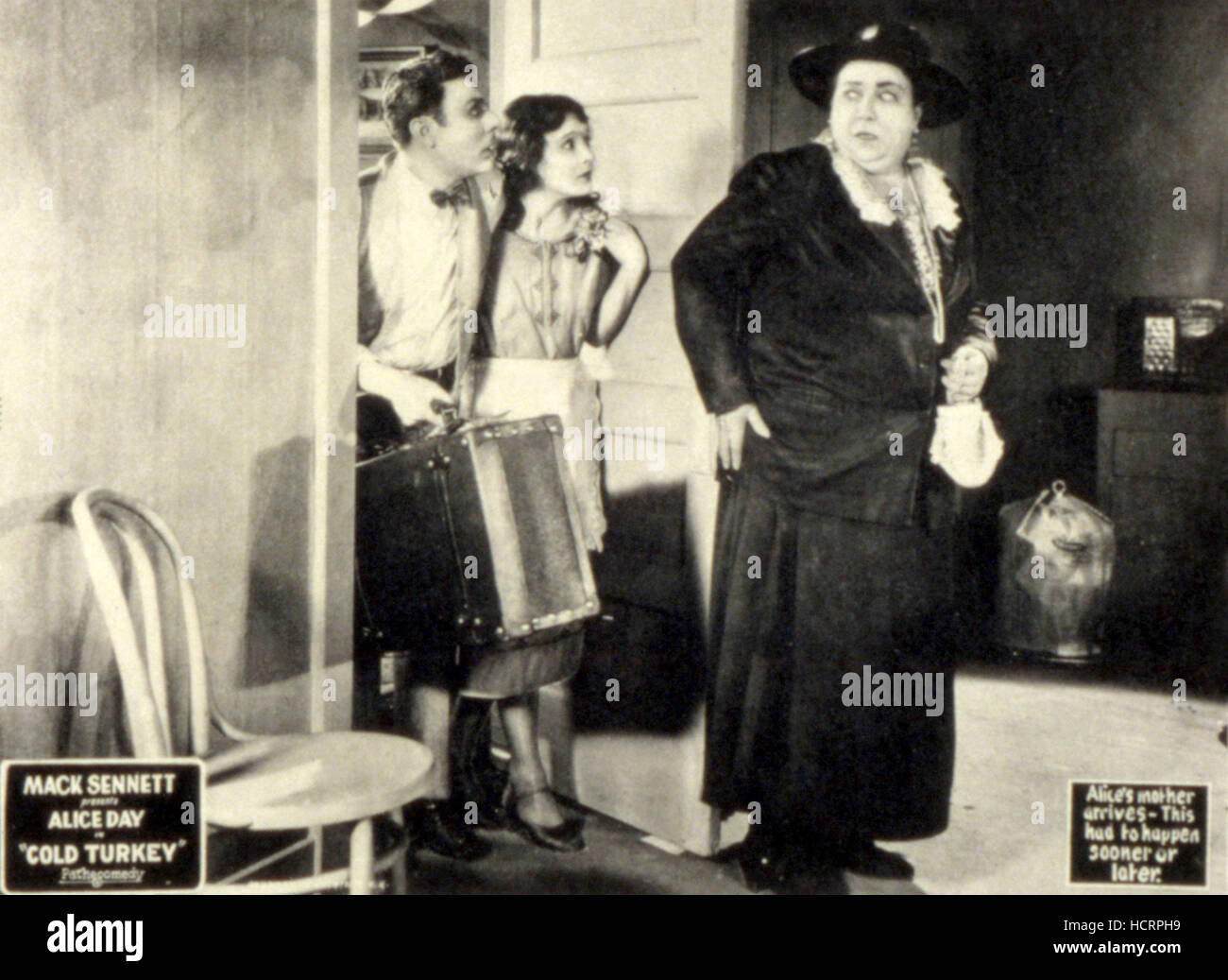 COLD TURKEY, Raymond McKee, Alice Day, Sunshine Hart, 1925 Stock Photo ...