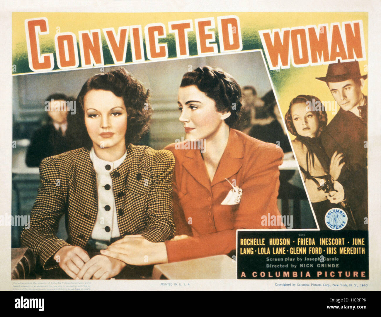 CONVICTED WOMAN, Rochelle Hudson (left and second right), Frieda ...