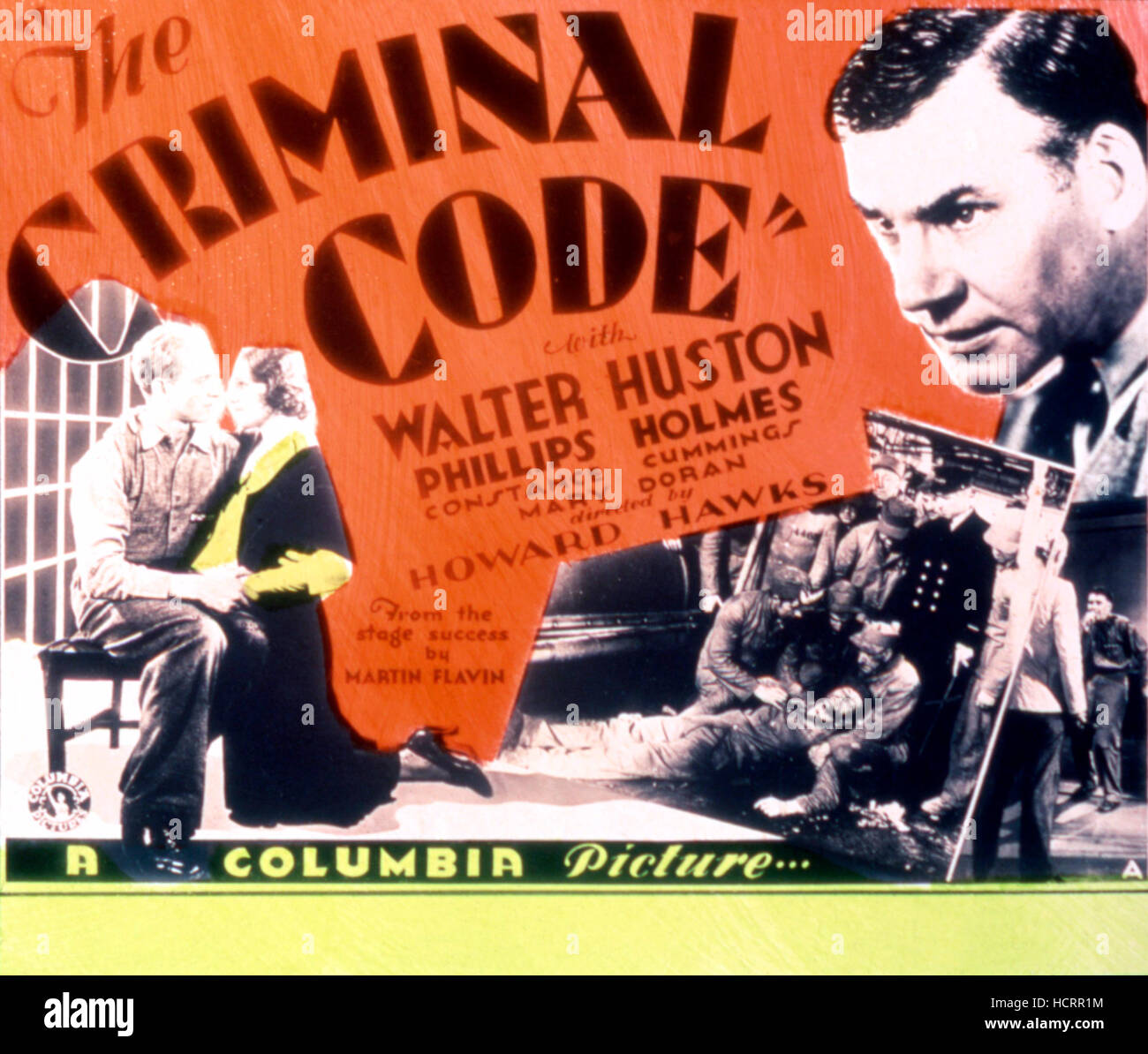 THE CRIMINAL CODE, Poster Art, Walter Huston, Phillips Holmes, 1931 Stock Photo - Alamy