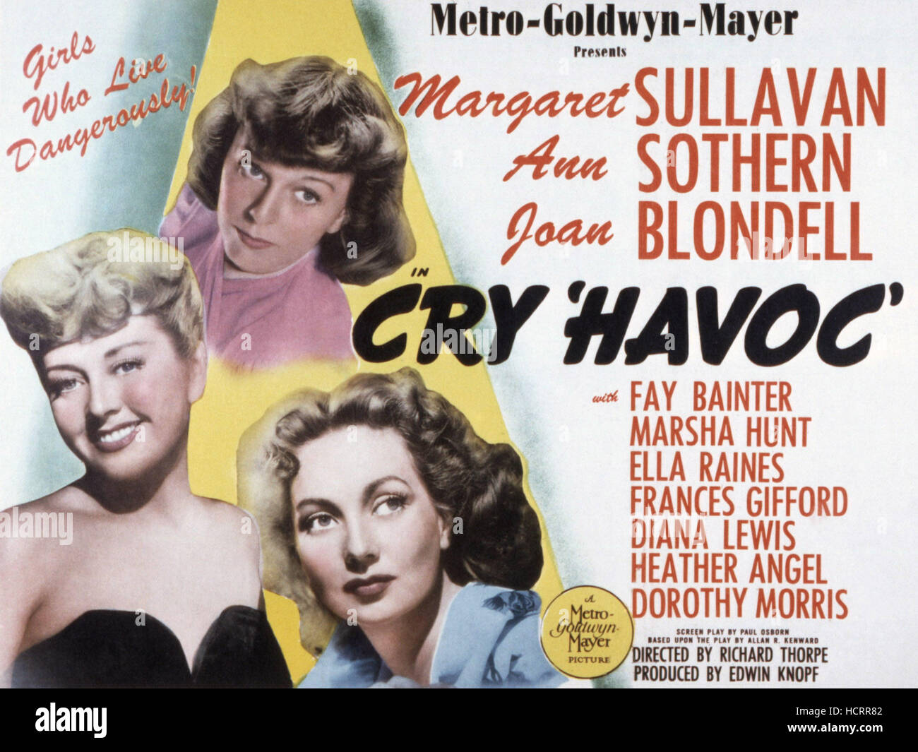 CRY 'HAVOC', Joan Blondell, Margaret Sullavan, Ann Sothern, 1943 Stock Photo - Alamy