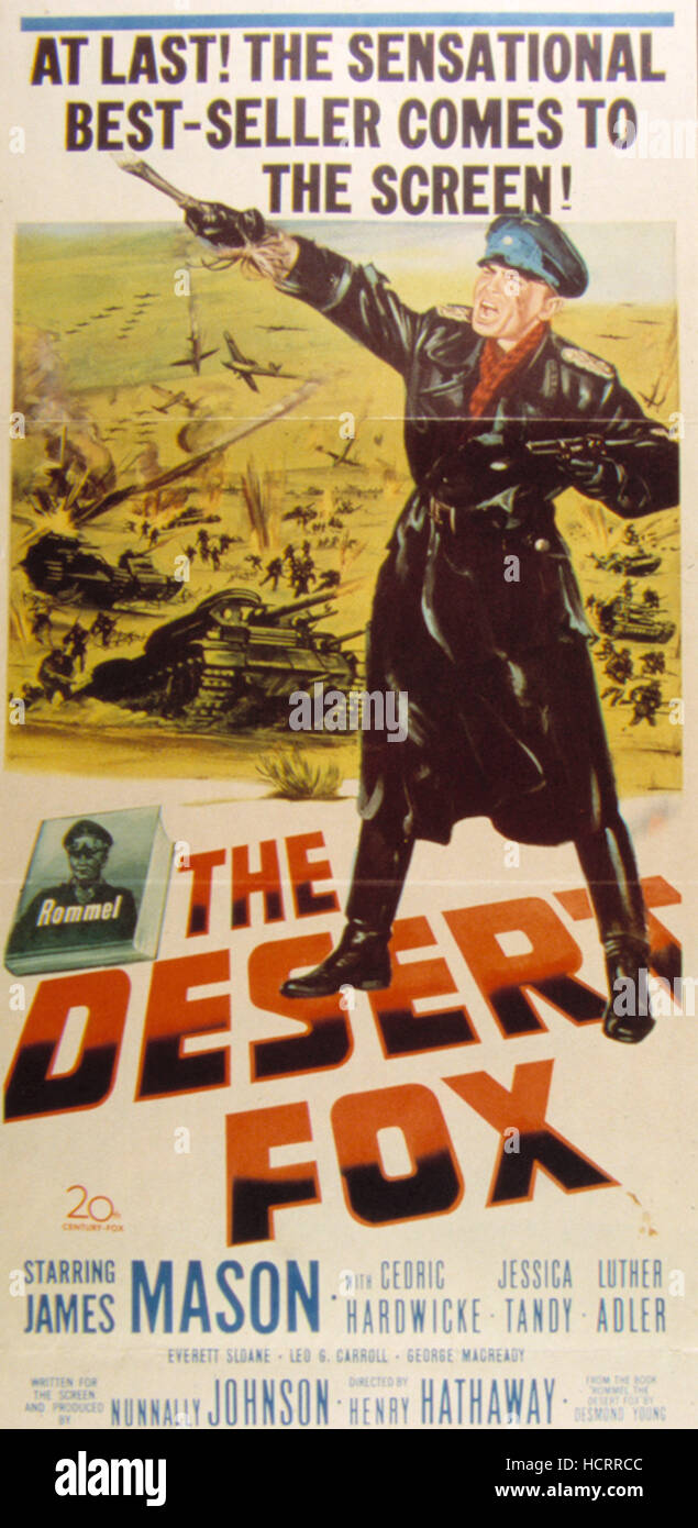 THE DESERT FOX, James Mason, 1951. TM and Copyright (c) 20th Century Fox Film Corp. All rights ...