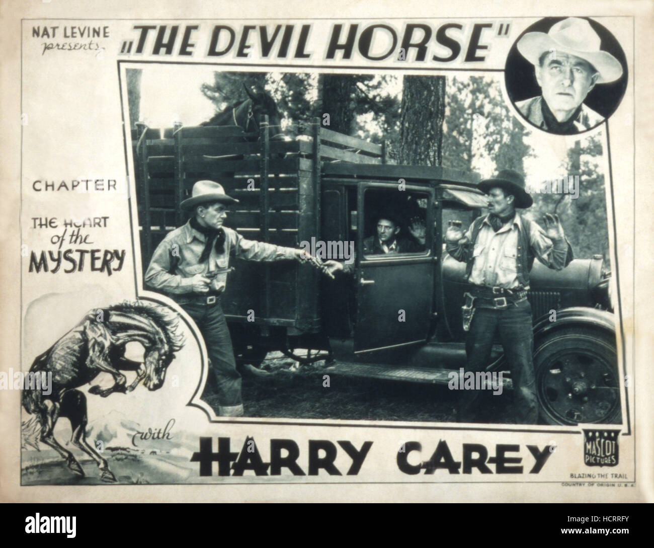 THE DEVIL HORSE, Harry Carey, Apache the Horse, Jack Mower, 1932 Stock Photo - Alamy