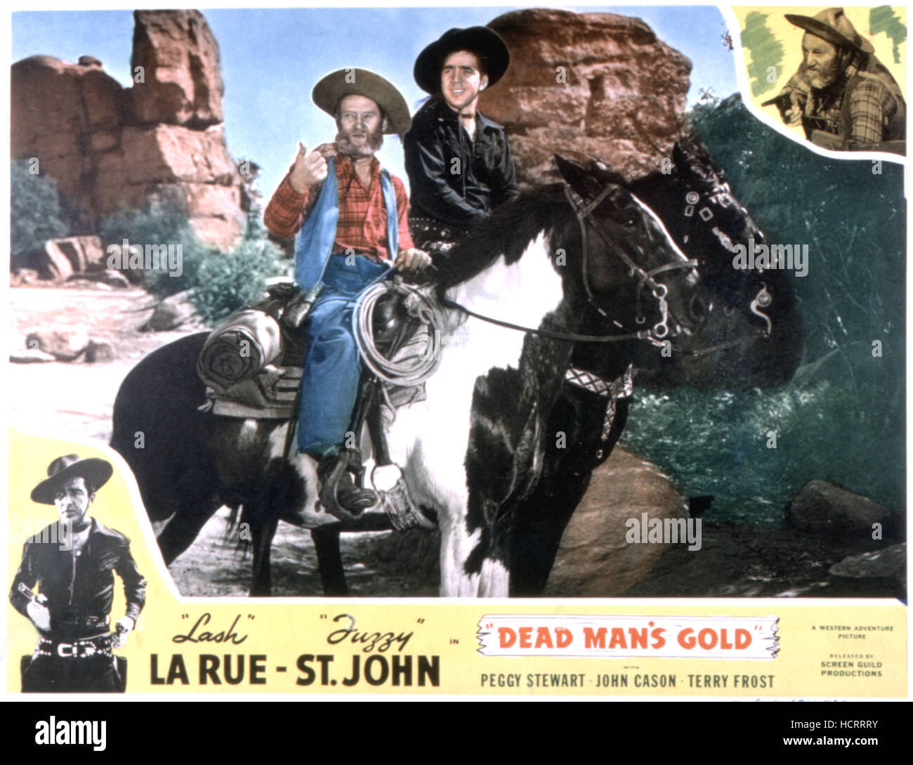 DEAD MAN'S GOLD, Al 'Fuzzy' St. John, Lash La Rue, 1948 Stock Photo - Alamy