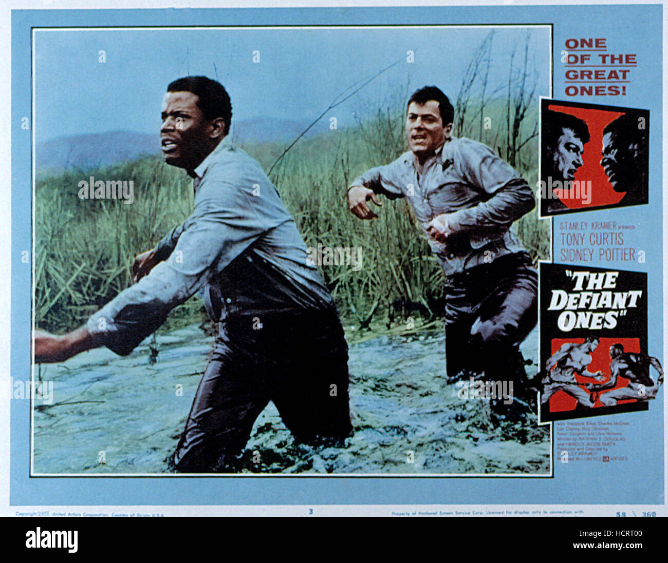THE DEFIANT ONES, Sidney Poitier, Tony Curtis, 1958 Stock Photo - Alamy