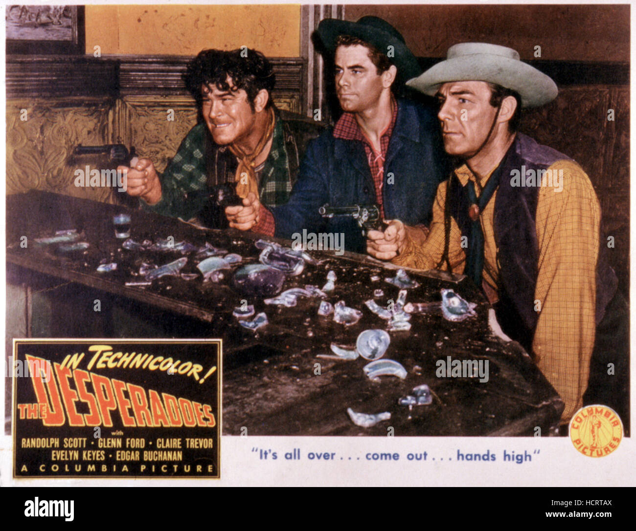 THE DESPERADOES, Guinn Williams, Glenn Ford, Randolph Scott, 1943 Stock ...