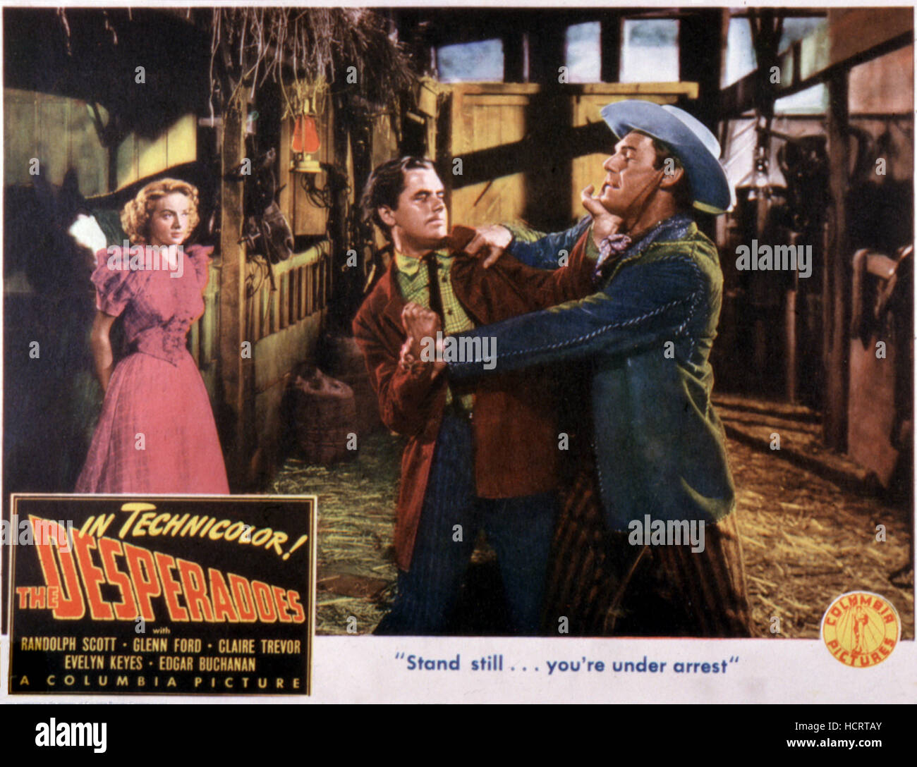 THE DESPERADOES, Evelyn Keyes, Glenn Ford, Randolph Scott, 1943 Stock ...