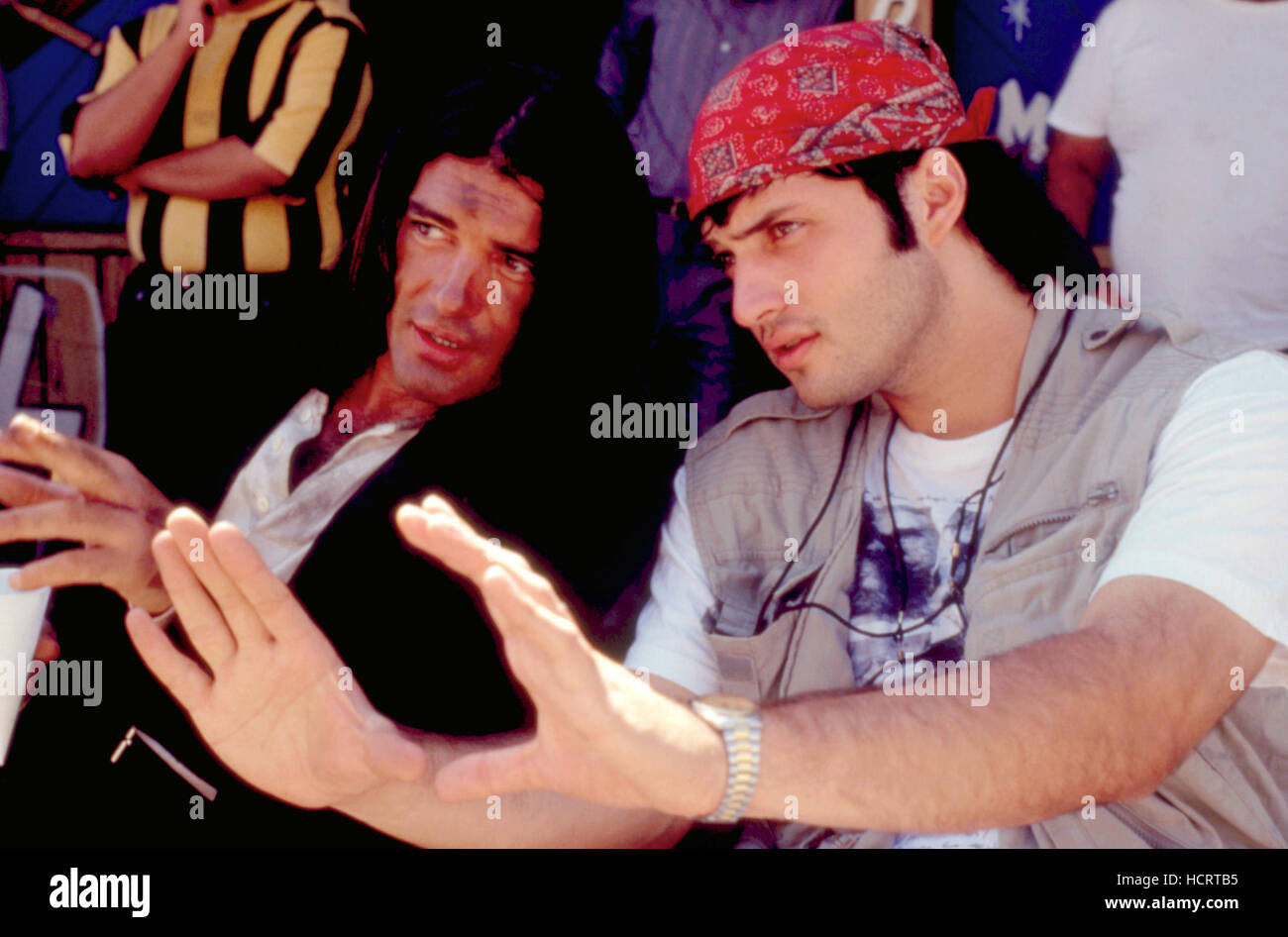 DESPERADO, Antonio Banderas, director Robert Rodriguez, on set, 1995 ...