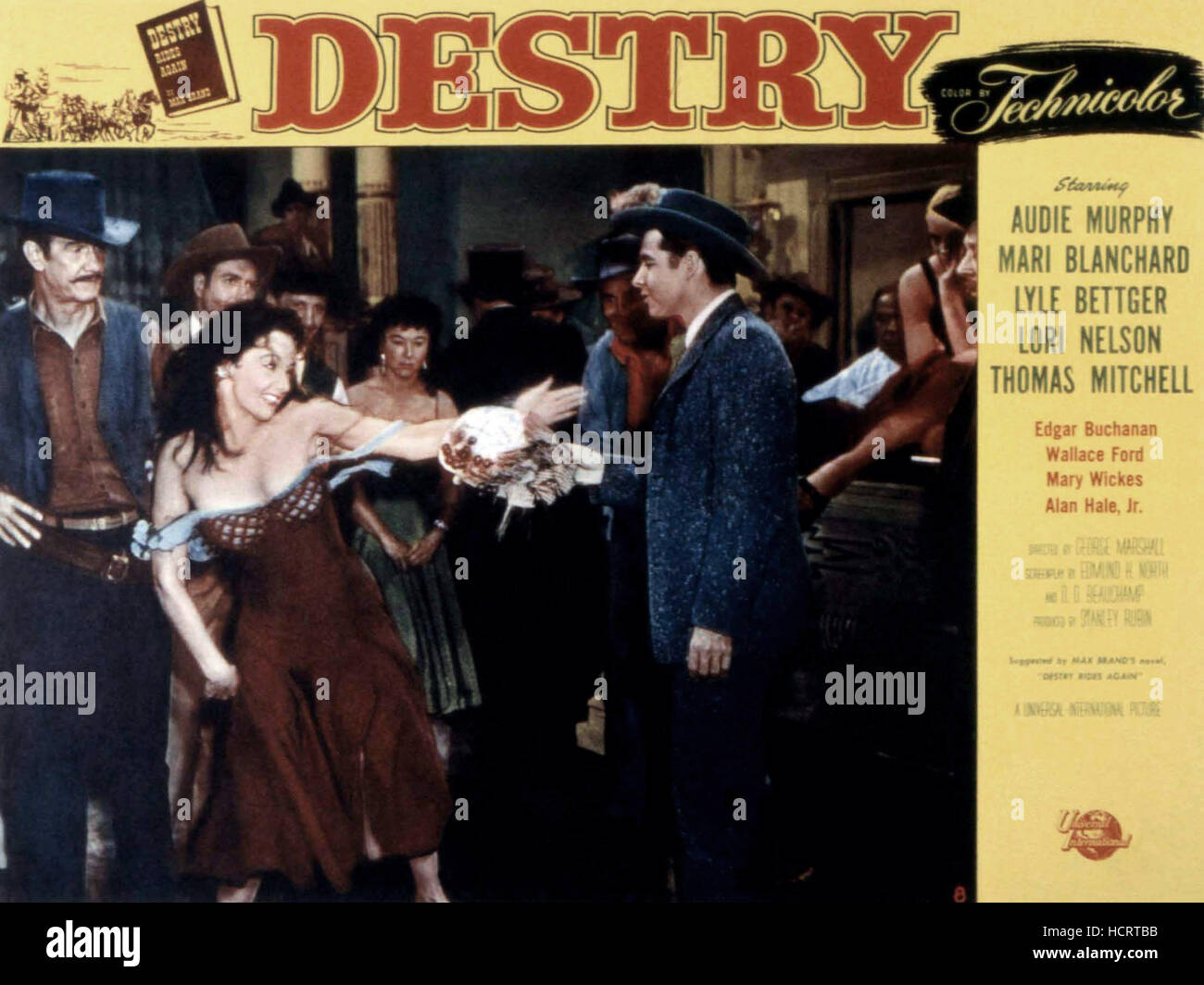 DESTRY, Mari Blanchard, Audie Murphy, 1954 Stock Photo - Alamy