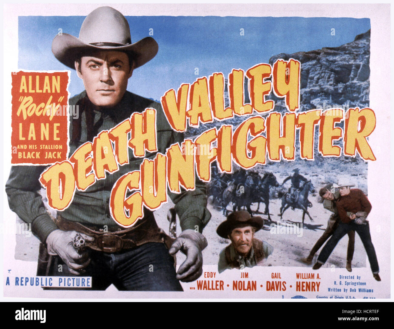DEATH VALLEY GUNFIGHTER, from left: Allan Lane, Eddy Waller, 1949 Stock ...