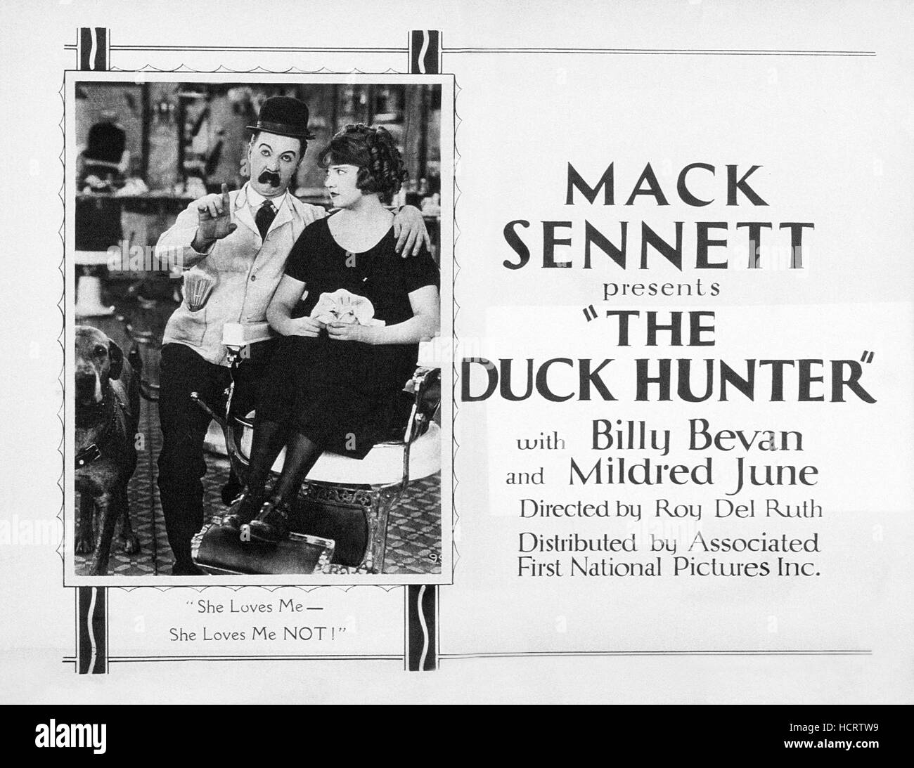 THE DUCK HUNTER, from left: Billy Bevan, Mildred June, 1922 Stock Photo ...