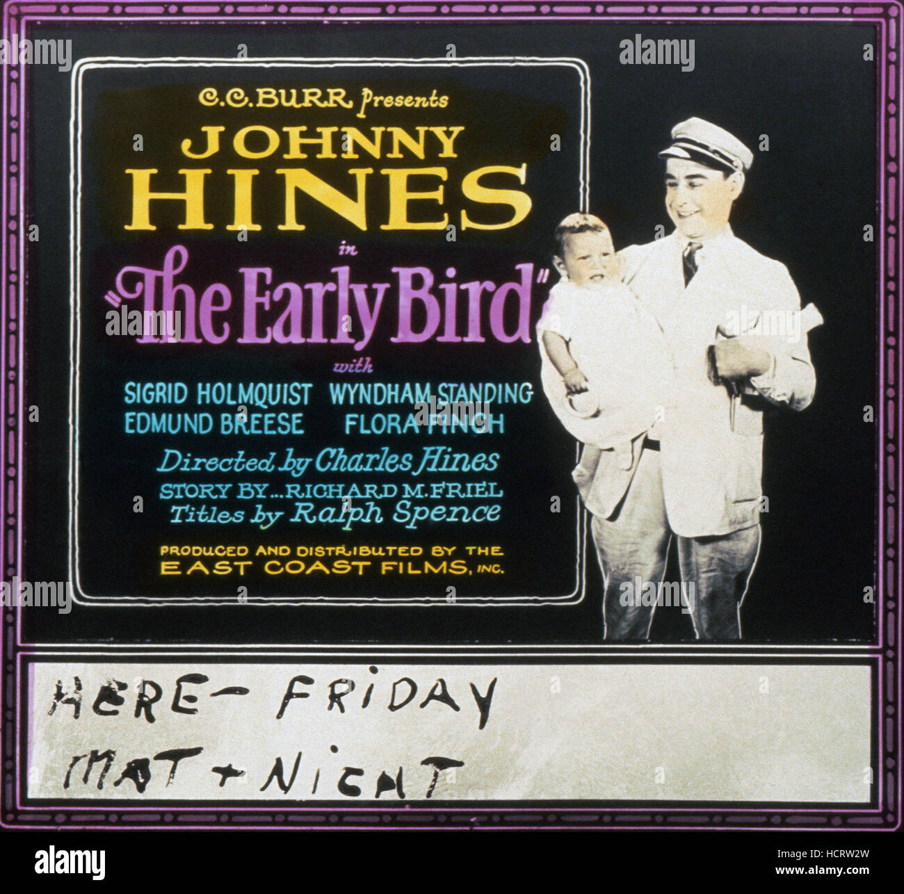 THE EARLY BIRD, Johnny Hines (right), 1925 Stock Photo - Alamy