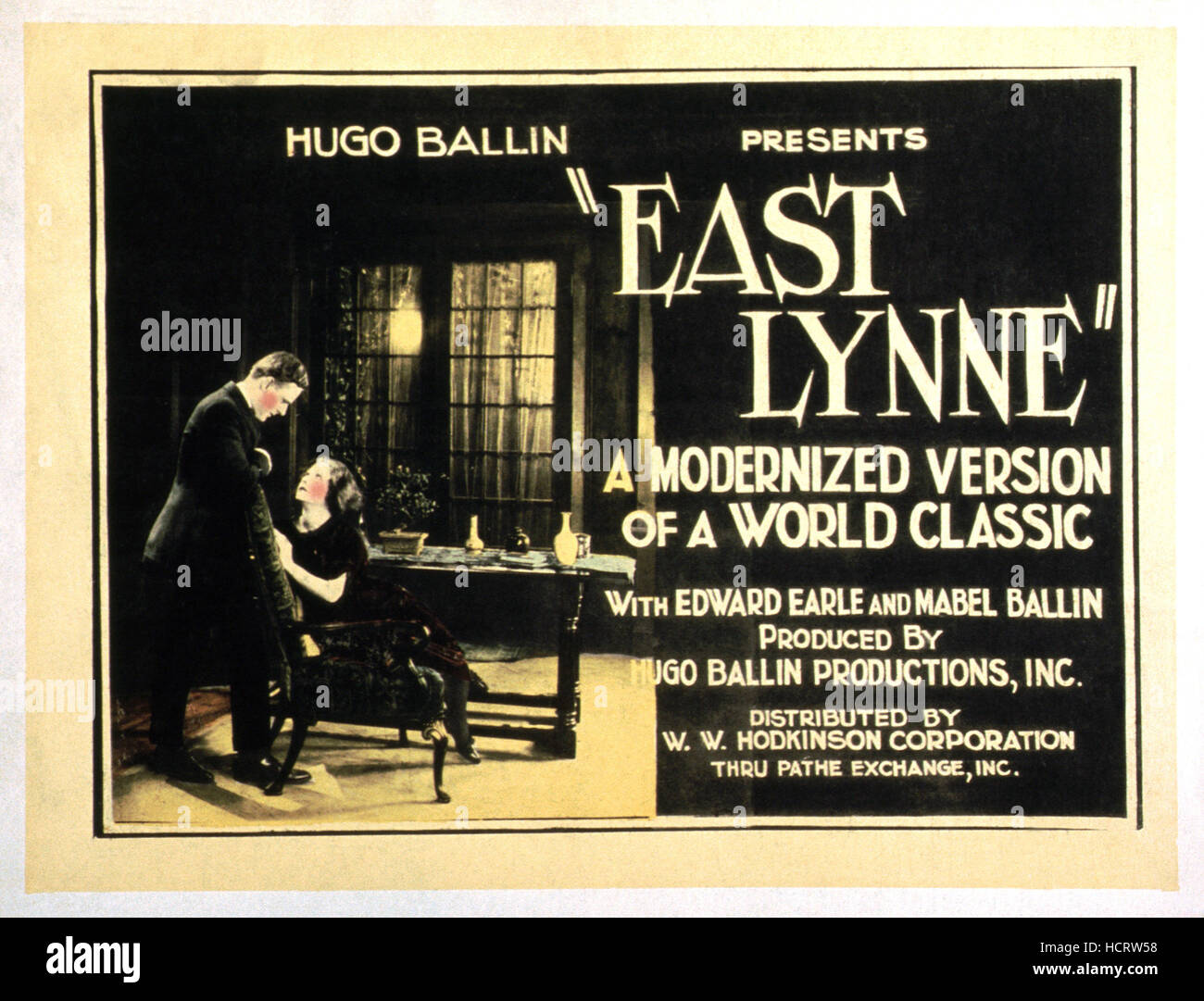 EAST LYNNE, from left: Edward Earle, Mabel Ballin, 1921 Stock Photo - Alamy