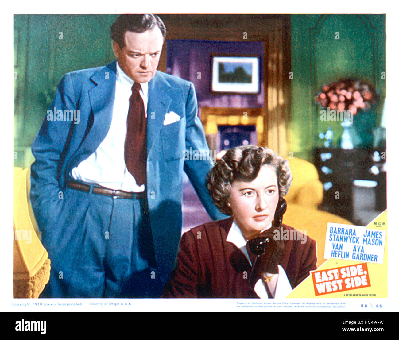 EAST SIDE, WEST SIDE, Van Heflin, Barbara Stanwyck, 1949 Stock Photo ...
