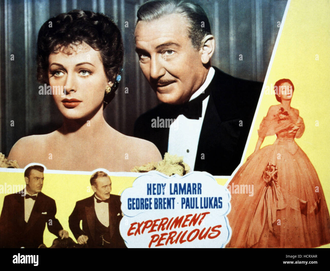 EXPERIMENT PERILOUS, top: Hedy Lamarr, Paul Lukas, bottom: George Brent ...