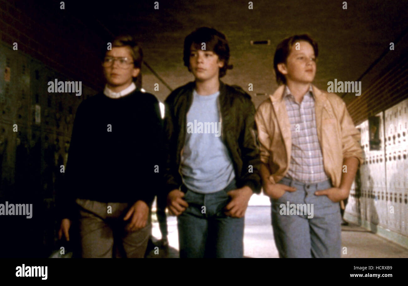 EXPLORERS, l-r: River Phoenix, Jason Presson, Ethan Hawke, 1985, (c ...