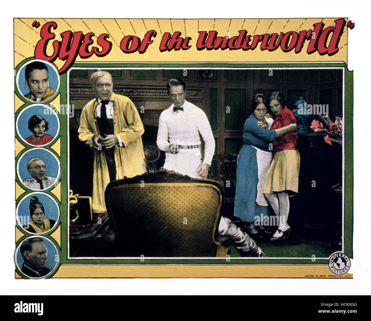 EYES OF THE UNDERWORLD, US lobbycard, left from Top: Bill Cody, Sally ...